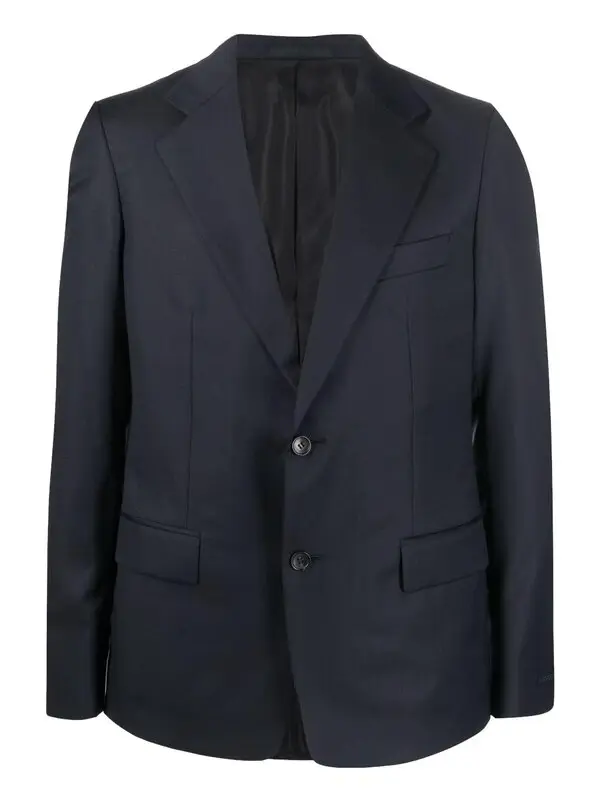 LANVIN Notched-lapels Single-breasted Blazer - Blue