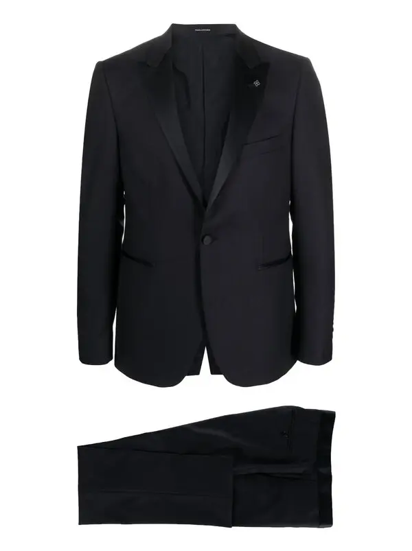 Tagliatore Single-breasted Virgin Wool Suit - Blue