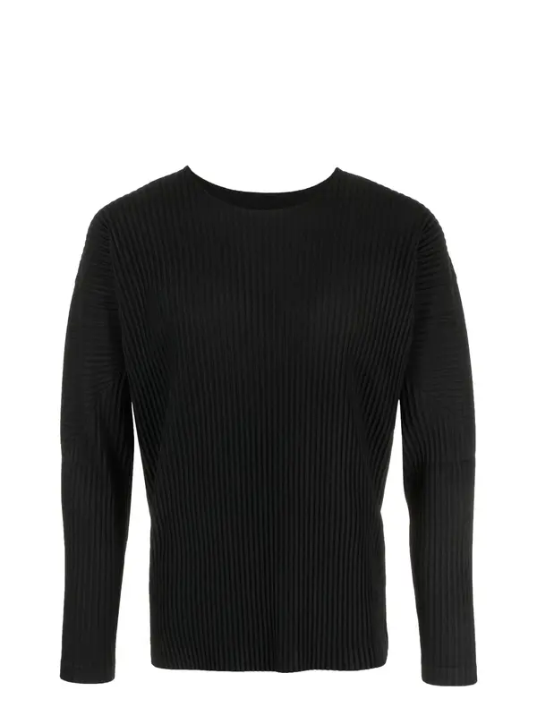 Issey Miyake Plissé Long-sleeve T-shirt - Black