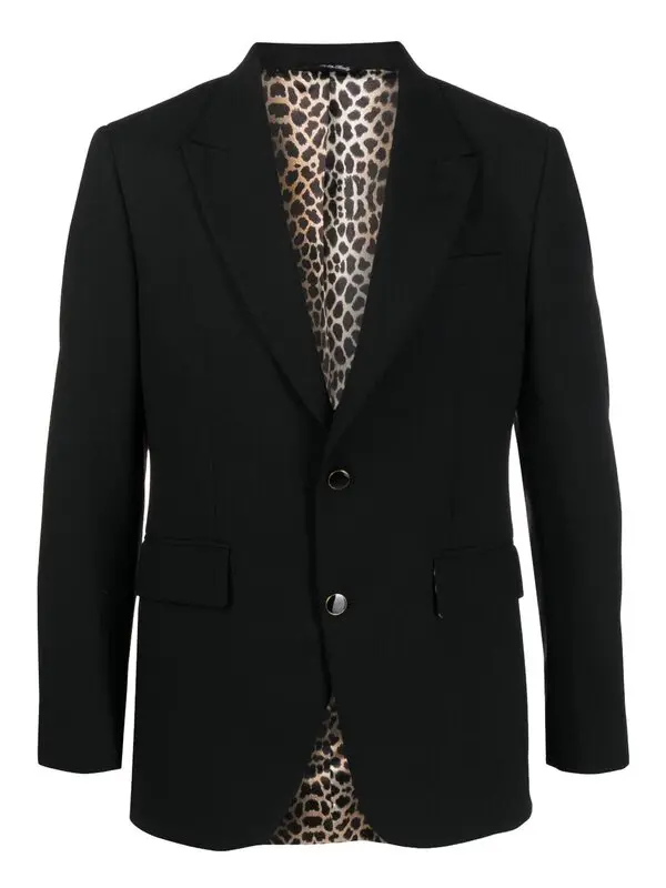 ERALDO Notched-lapel Single-breasted Blazer - Black