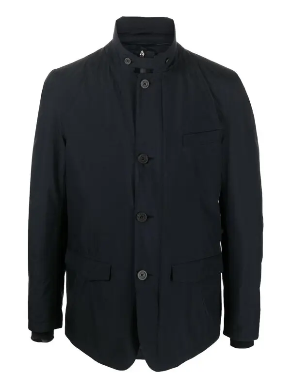 Herno High-neck Padded Shirt Jacket - Blue