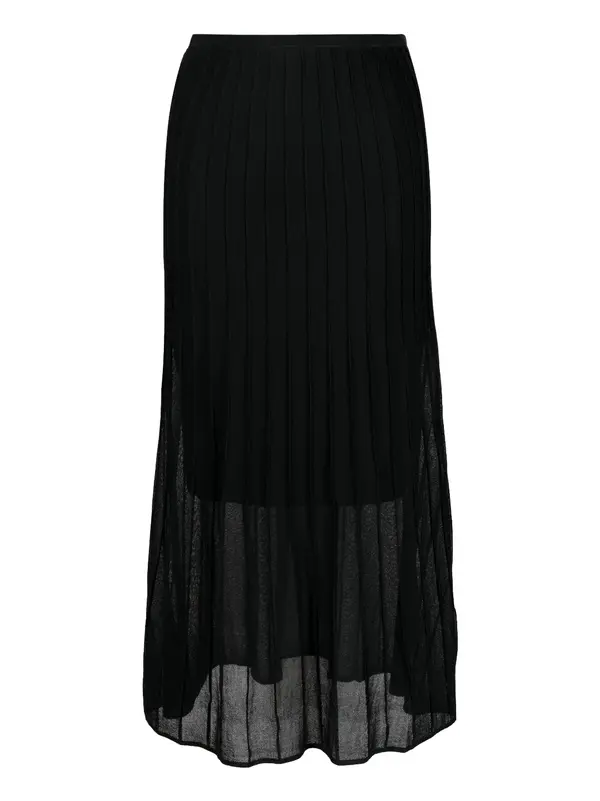 Calvin Klein Pleated Midi Skirt - Black