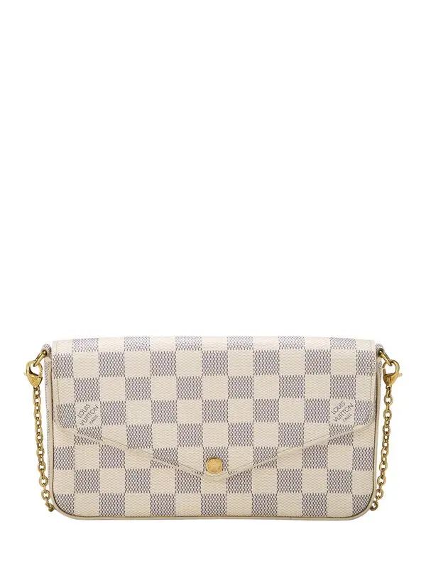 LOUIS VUITTON Damier Azur Pochette Felicie - Pink