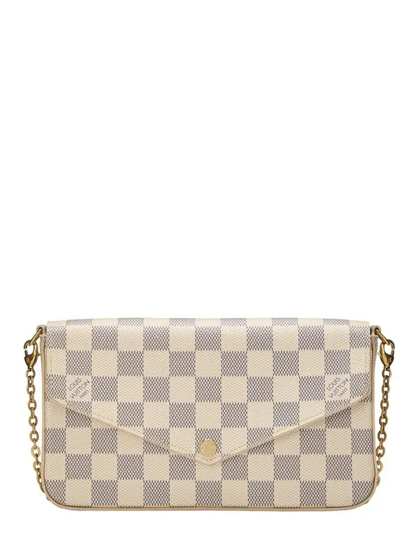LOUIS VUITTON Damier Azur Pochette Felicie - Pink