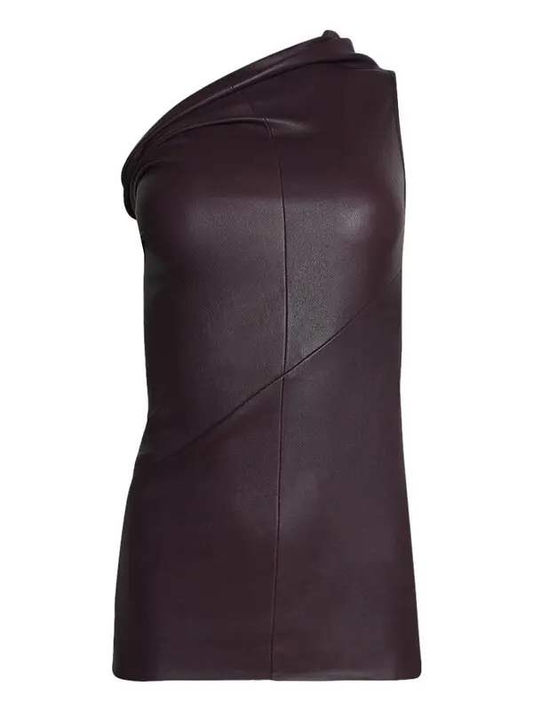 Rick Owens Athena Leather Tank Top - Amethyst
