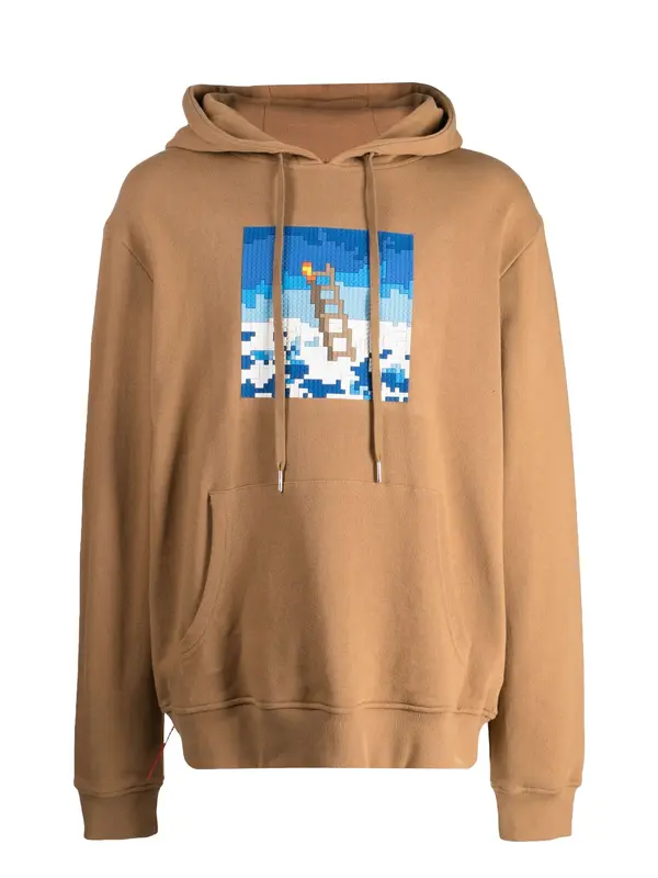 MOSTLY HEARD RARELY SEEN Graphic-print Cotton Hoodie - Brown