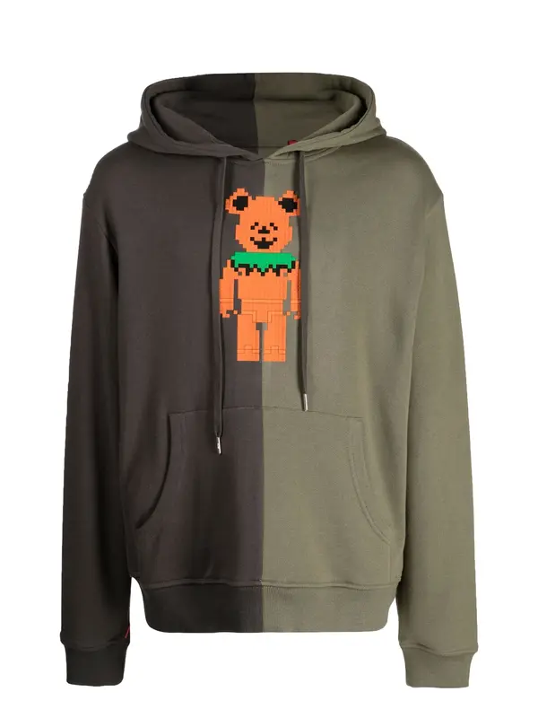 MOSTLY HEARD RARELY SEEN Bear-print Cotton Hoodie - Green