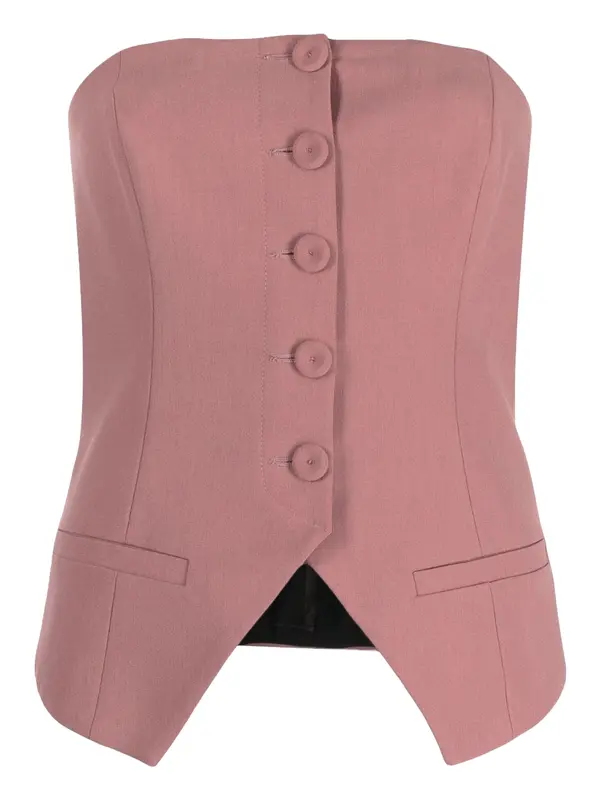 Erika Cavallini Slim-cut Bandeau Waistcoat - Pink