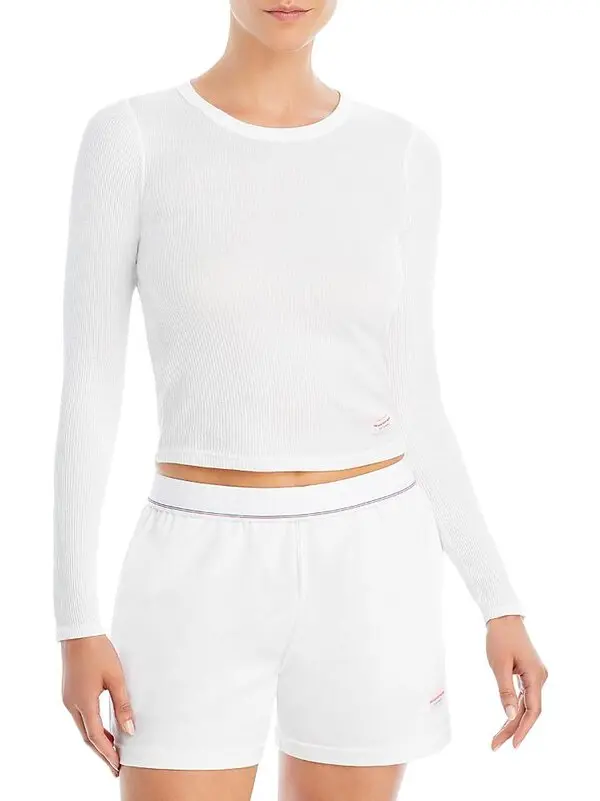 Alexander Wang Cotton Long Sleeve Tee - White