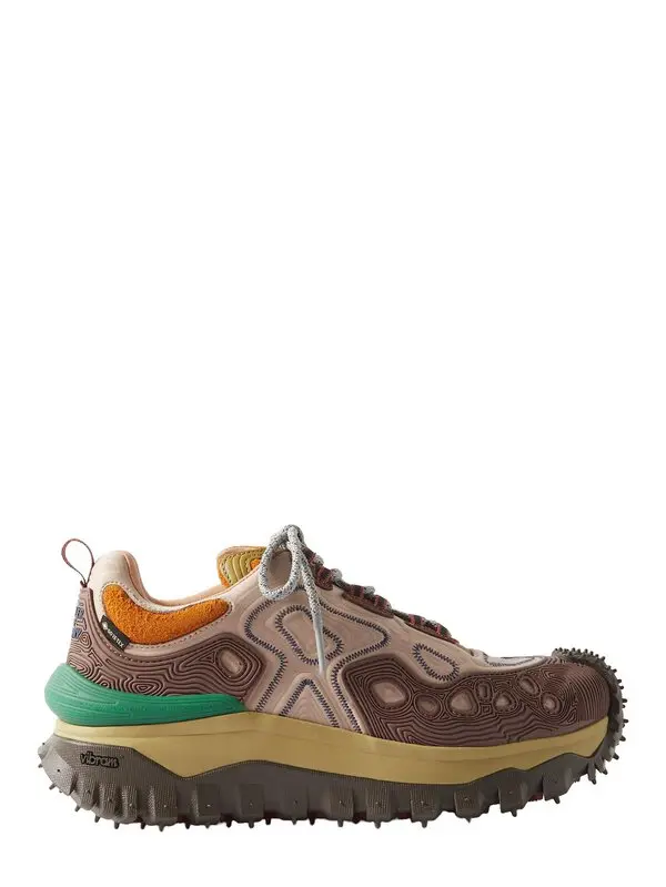 Moncler Salehe Bembury Trailgrip Grain Sneakers - Brown