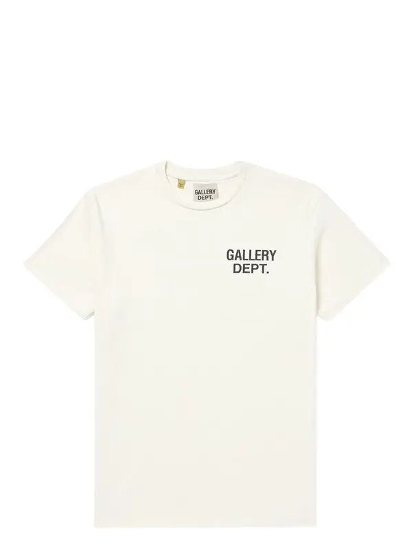 GALLERY DEPT. Logo-print Cotton-jersey T-shirt - Neutrals