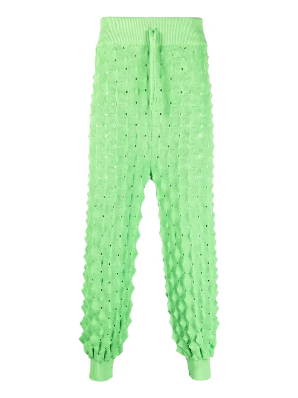 Henrik Vibskov Ribbed Waist Spike Knit Pants - Green