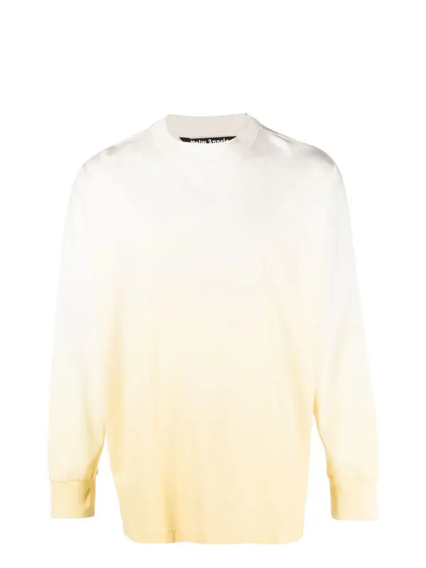 Palm Angels Gradient-effect Long-sleeve Top - Yellow