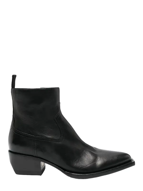 GOLDEN GOOSE 45mm Debbie Leather Ankle Boots - Black