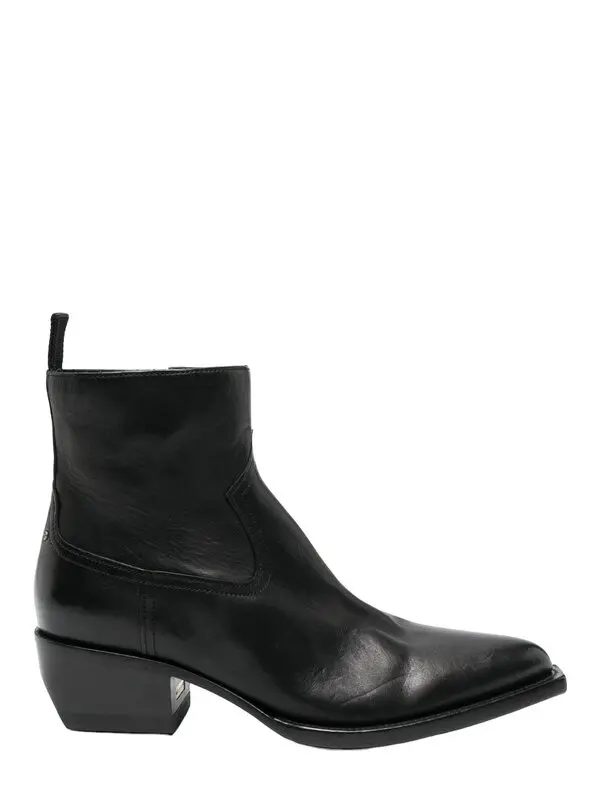 GOLDEN GOOSE 45mm Debbie Leather Ankle Boots - Black
