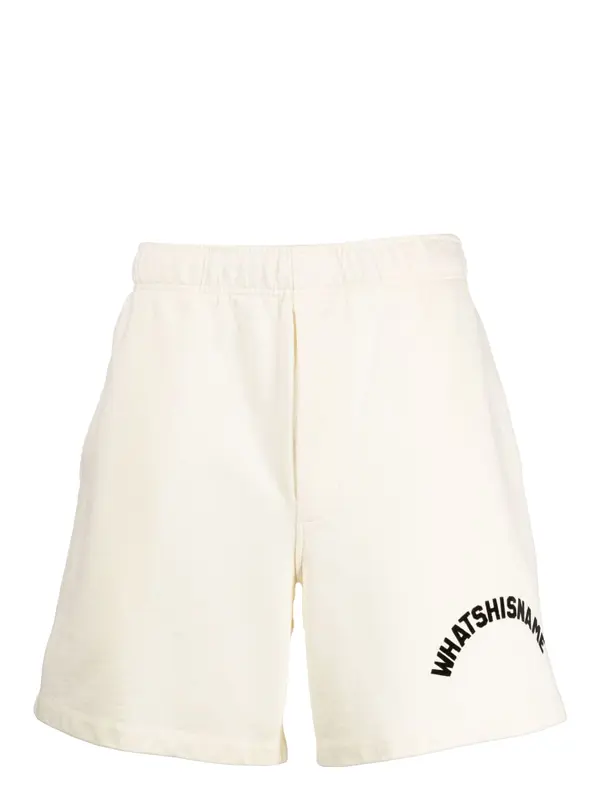 BODE Whatshisname Logo Cotton Track Shorts - Neutrals