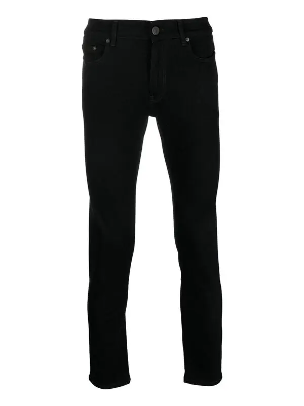 PT TORINO Skinny-cut Cotton Jeans - Black