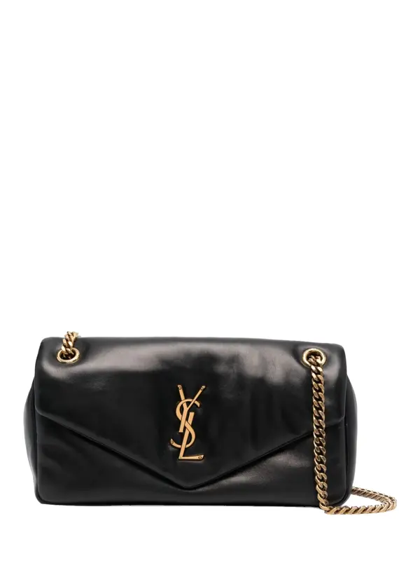 Saint Laurent Calypso Logo-plaque Shoulder Bag - Black