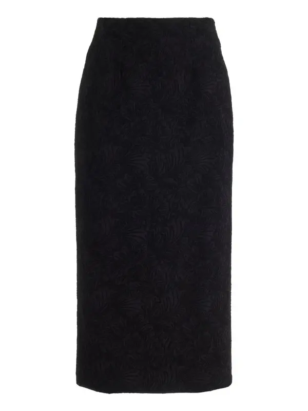 Mara Hoffman Maeve Organic Cotton Jacquard Midi Skirt - Black
