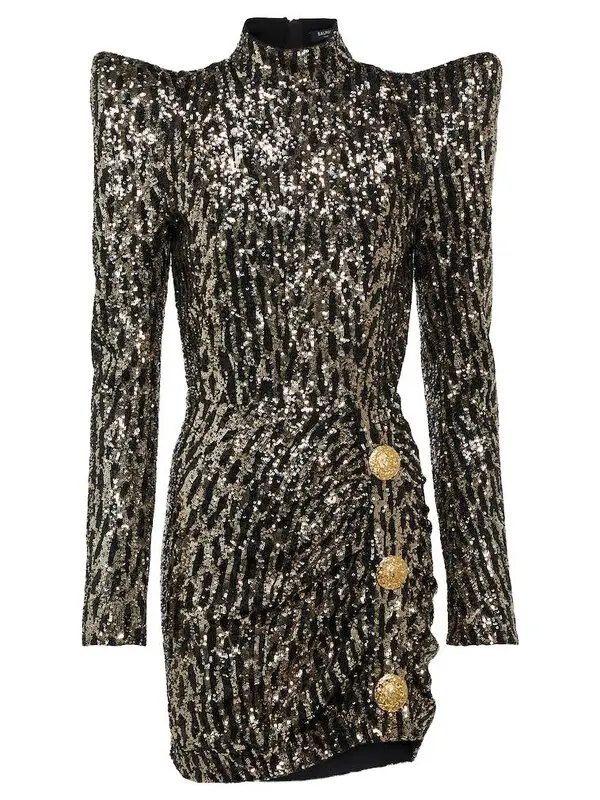Balmain Sequined Minidress - Multicoloured