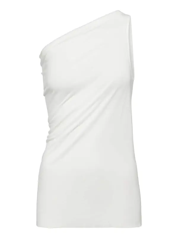 Rick Owens One-shoulder Jersey Top - White