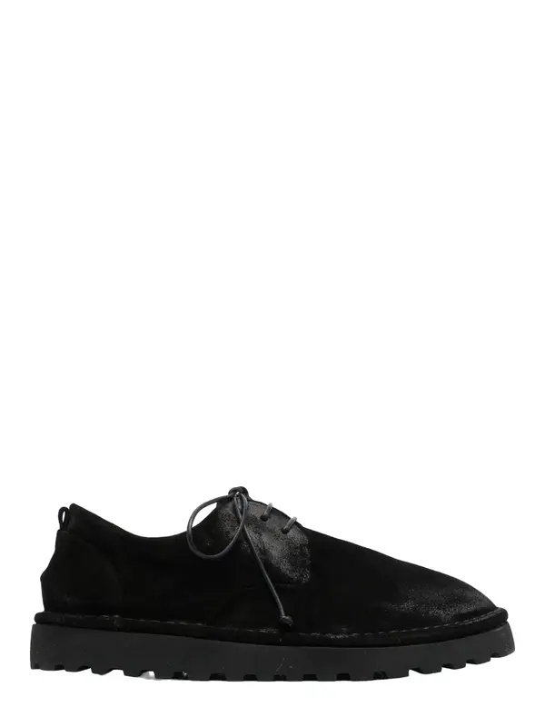 Marsèll Round-toe Suede Derby Shoes - Black