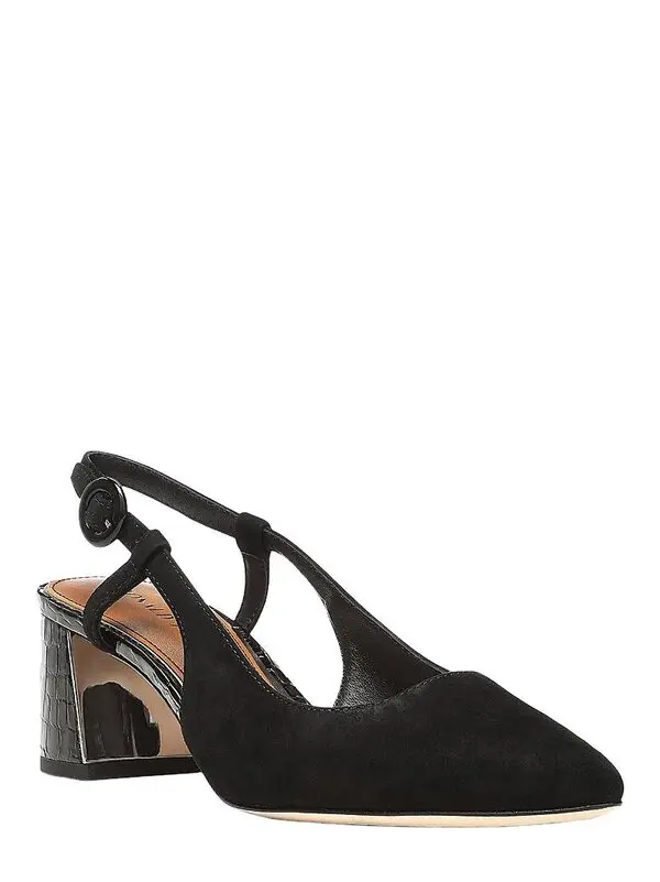 DONALD PLINER Slingback Pointed Toe Pumps - Black