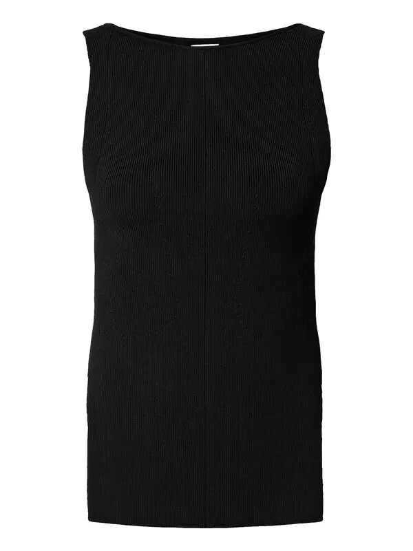Khaite Evelyn Ribbed-knit Tank - Black