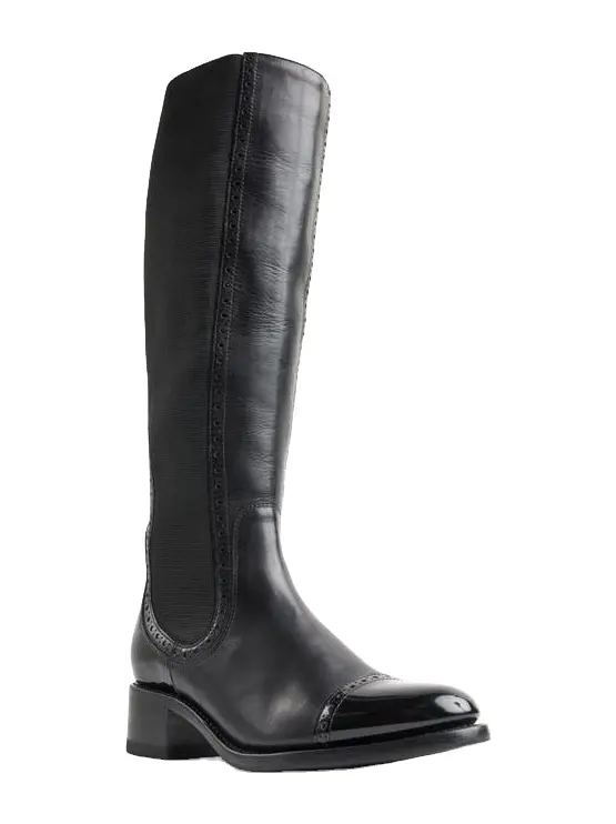 The Office Of Angela Scott Ms. Brigitte Leather Boot - Black