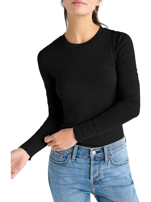 Splendid Long Sleeve Crewneck T-shirt - Black