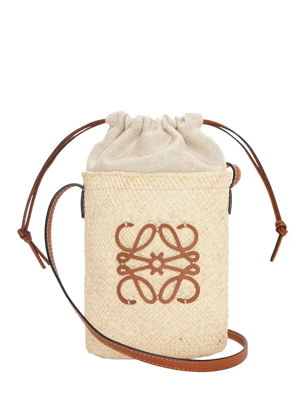 Loewe X Paula's Ibiza Straw Bucket Bag - Beige