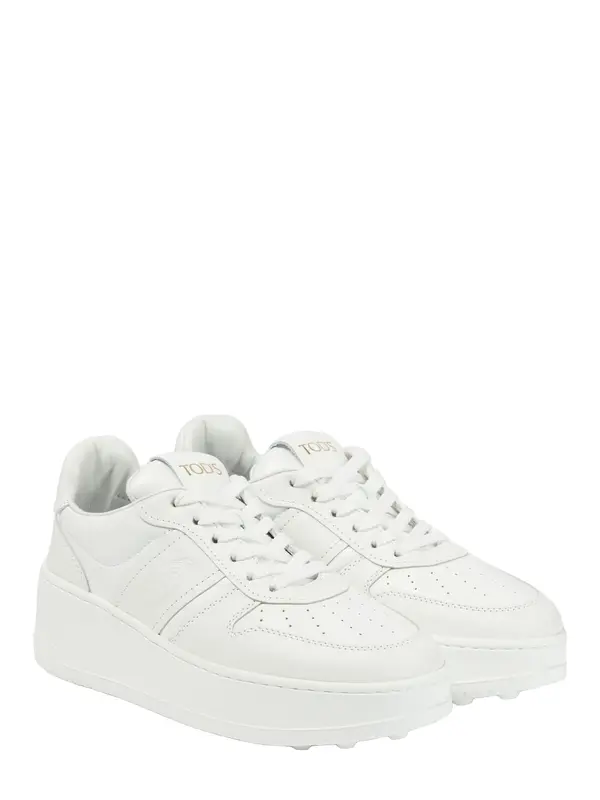 TOD'S Leather Platform Sneakers - White
