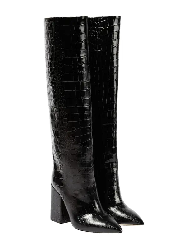 Paris Texas Anja Leather Knee-high Boots - Black