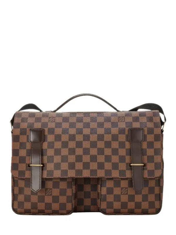 LOUIS VUITTON Damier Ebene Broadway Messenger Bag - Brown