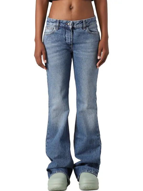 Off-White Jeans In Washed Denim - Blue