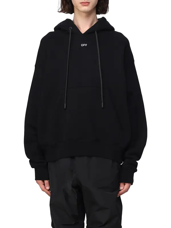Off-White Cotton Sweatshirt - Black