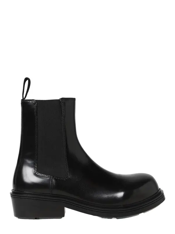 Bottega Veneta Fireman Brushed Leather Ankle Boots - Black