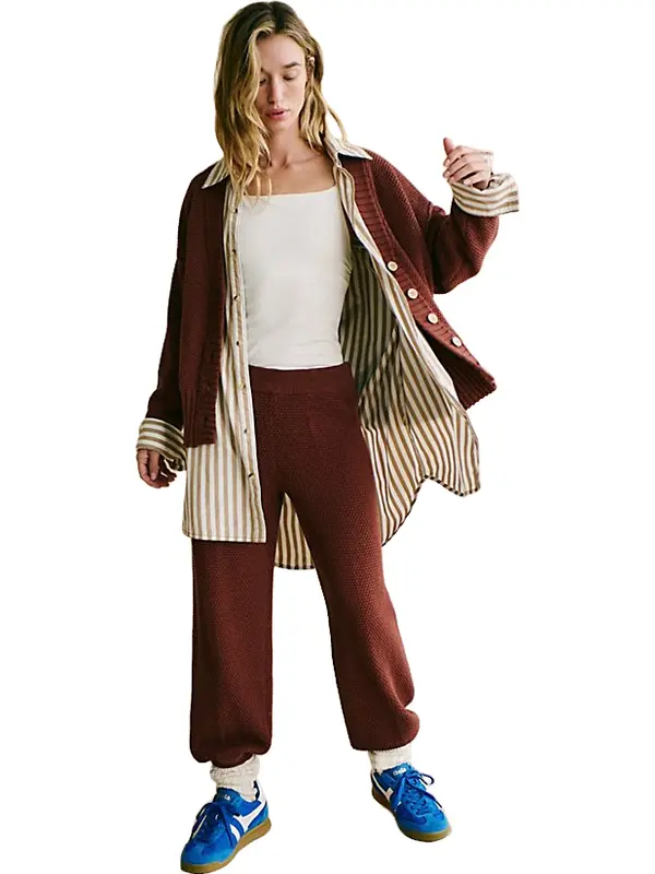 Free People Hailee Cardigan Set - Crisp Cocoa