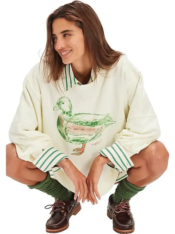 Free People We The Free Graphic Camden Pullover - Mallard Combo