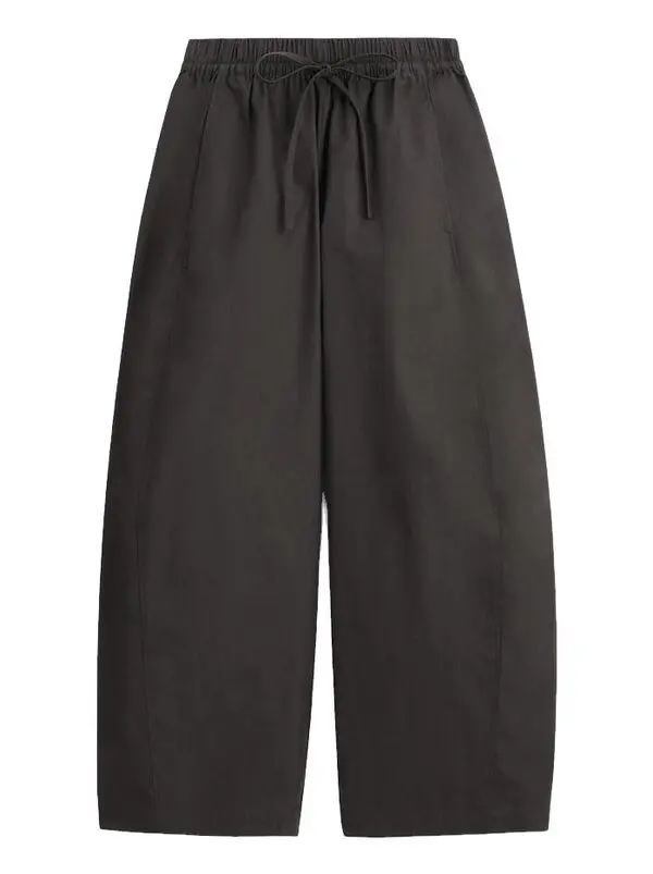 Cos Elasticated Barrel-leg Trousers - Brown
