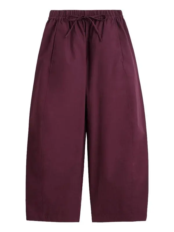 Cos Elasticated Barrel-leg Trousers - Red