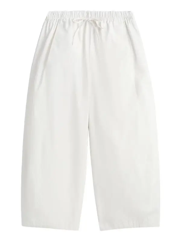 Cos Elasticated Barrel-leg Pants - White