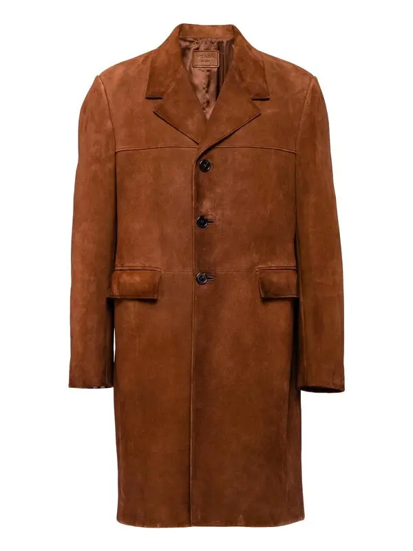 Prada Suede Coat - Brown