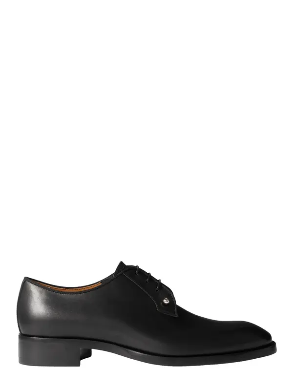 CHRISTIAN LOUBOUTIN Chambeliss Leather Derby Shoes - Black