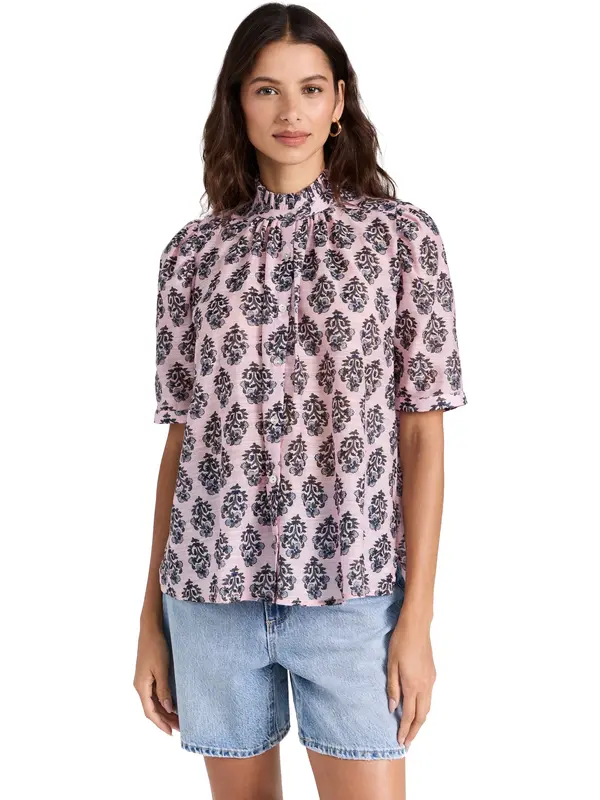Alix Of Bohemia Winnie Lily Floral Print Shirt - Pink