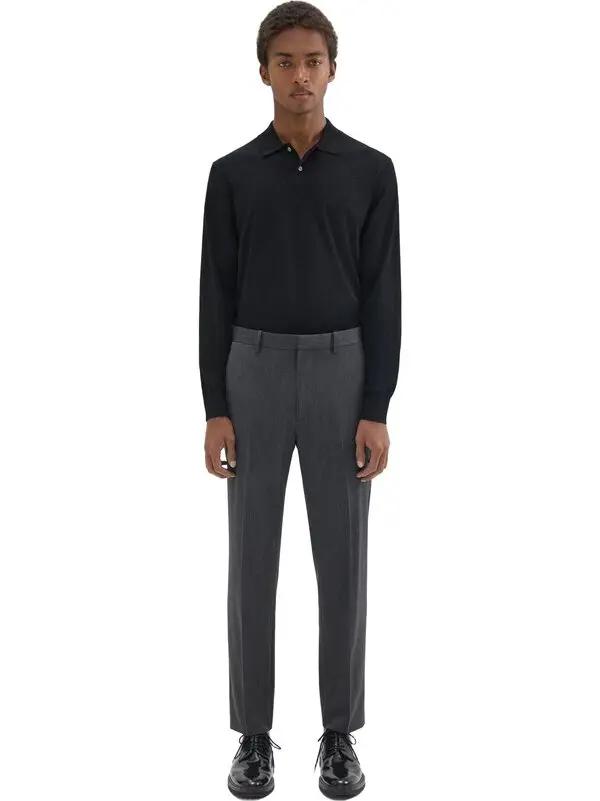 Theory Slim Pant In Herringbone Stretch Wool - Pestle Multi