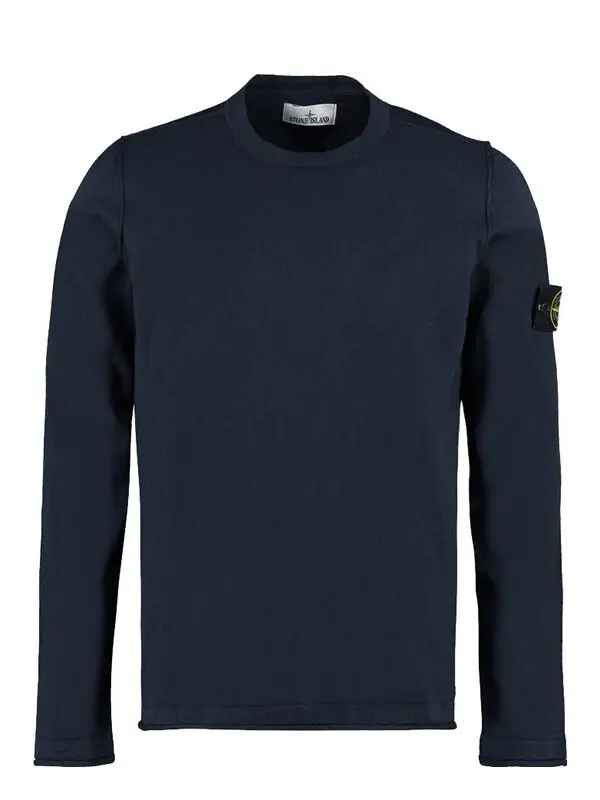 Stone Island Long Sleeve Crew-neck Sweater - Blue