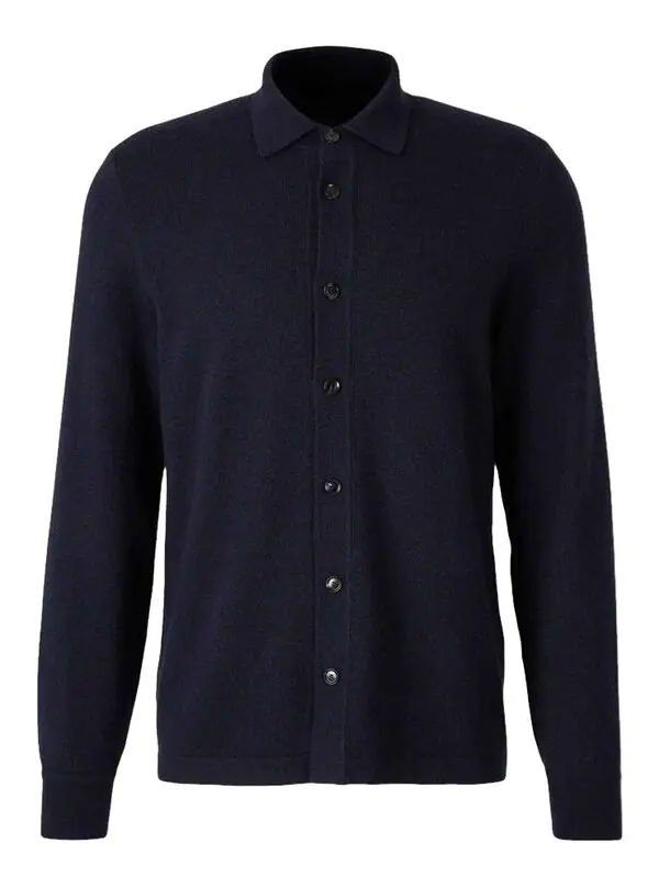 Brioni Cashmere Knit Cardigan - Midnight Blue