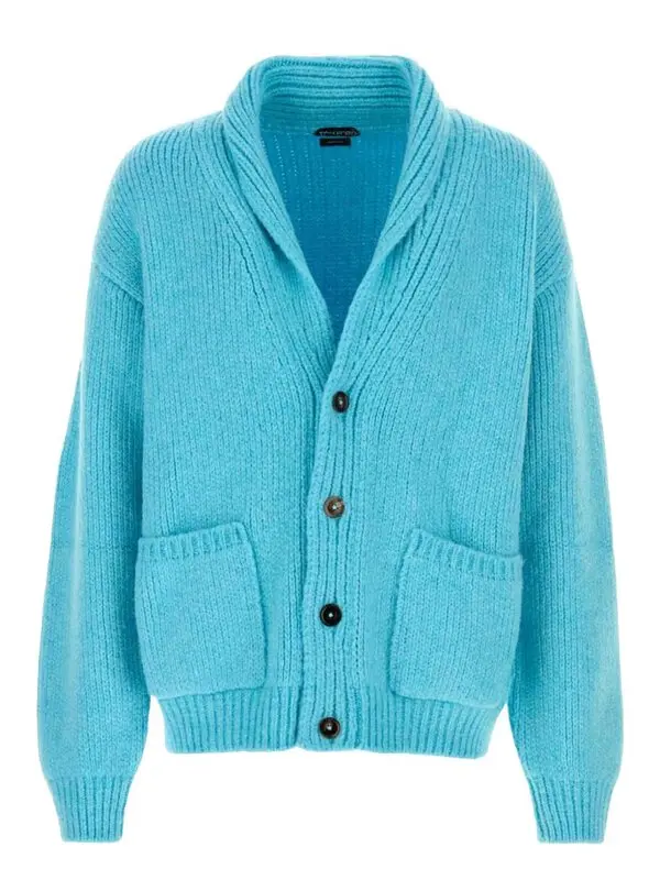 TOM FORD Cashmere Cardigan - Clear Blue