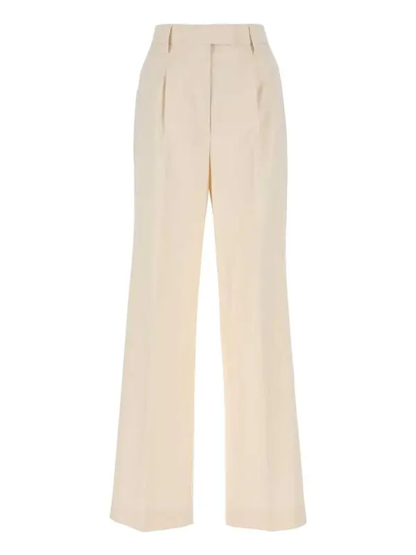 Prada Wide-leg Cotton Pants - White